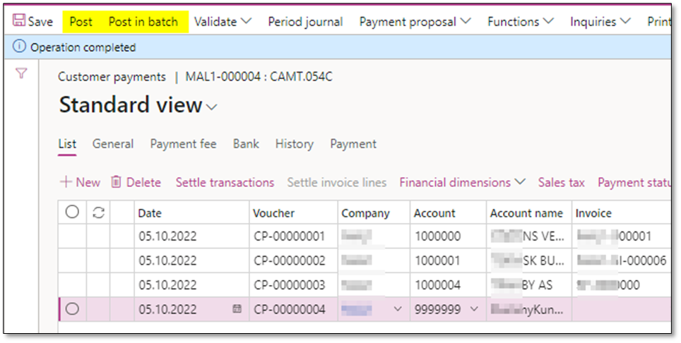 ISO20022 Payment in D365FO for Norway – Part 8 (Import Camt.054C file ...