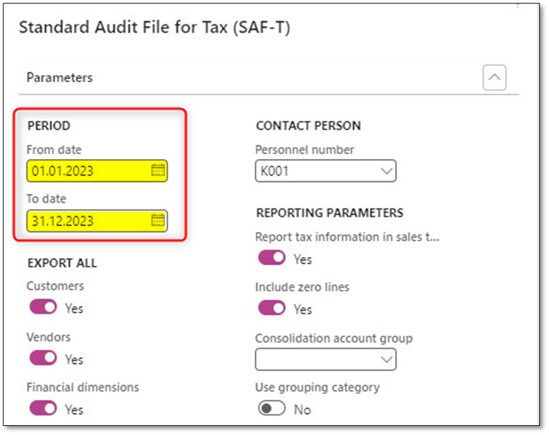 SAF-T – Part 5 (File Generation-Norway) – DynFOTech
