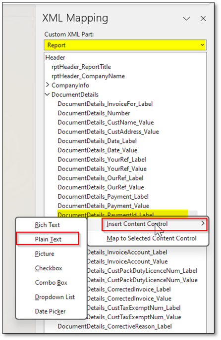 Business Documents – Part 5 (Word Template Content Control) – DynFOTech