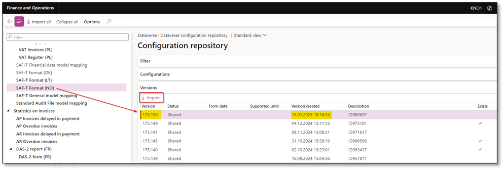 Electronic Reporting – Importing Configuration from Dataverse – DynFOTech