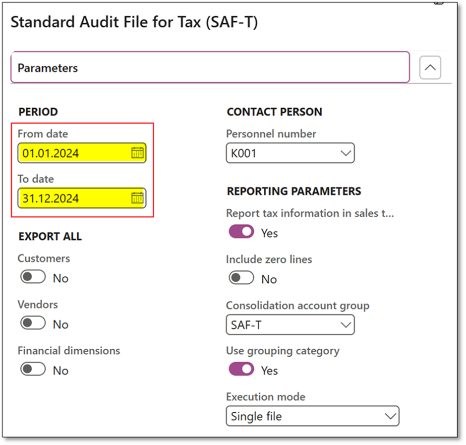 SAF-T Format (NO) Configuration Updates and Improvement – DynFOTech